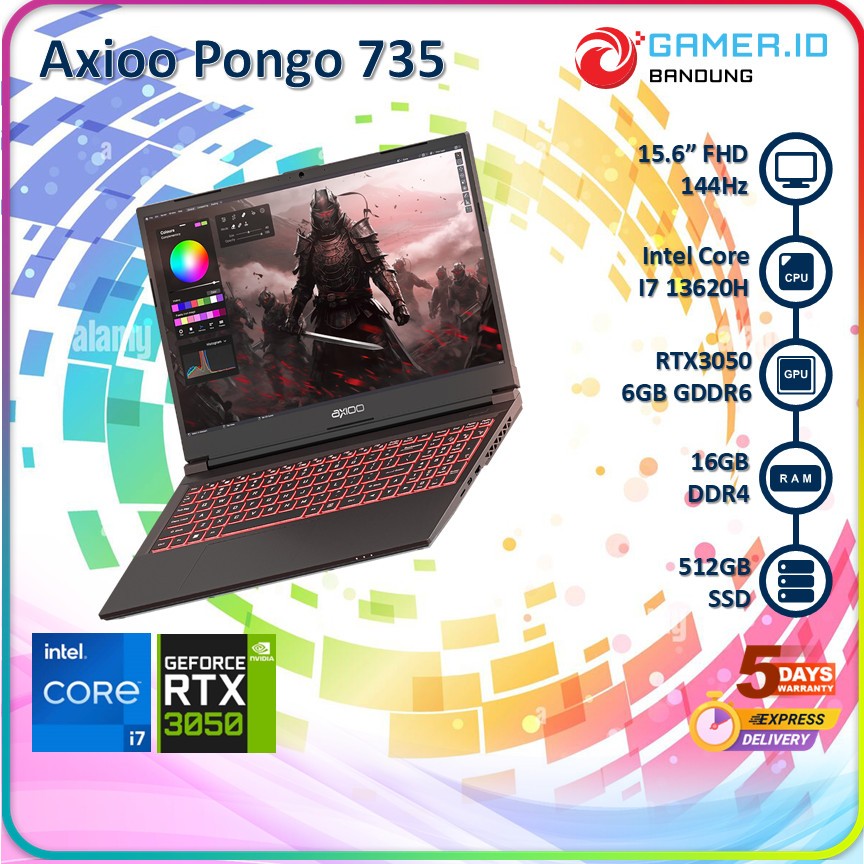 Jual AXIOO PONGO 735 I7 13620H RTX3050 16GB 512GB 15.6" FHD IPS 144HZ ...