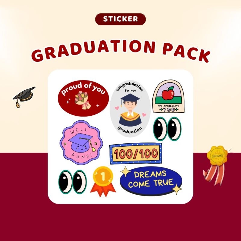 Jual STICKER PACK GRADUATION | Shopee Indonesia
