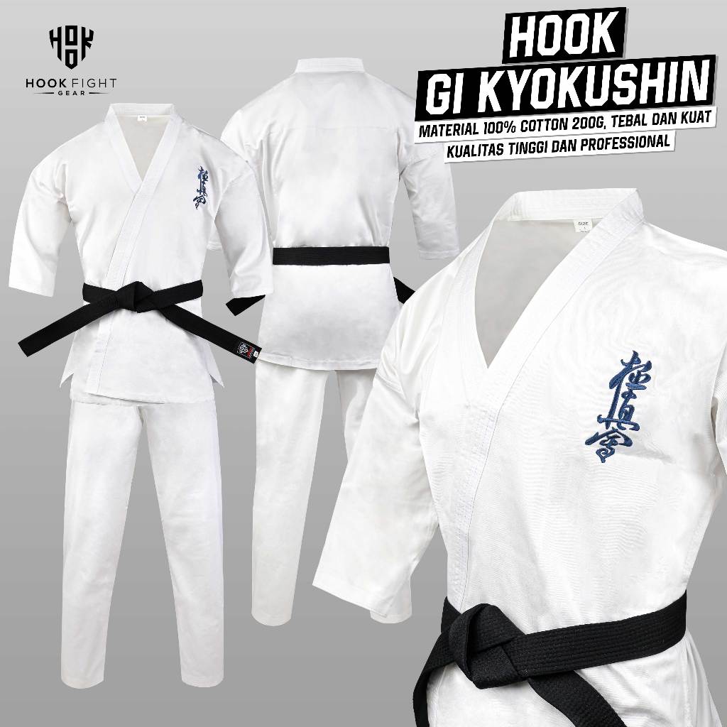 Jual Gi Kyokushin Hook Basic Gi Karate Kyokushin Baju Karate Baju ...
