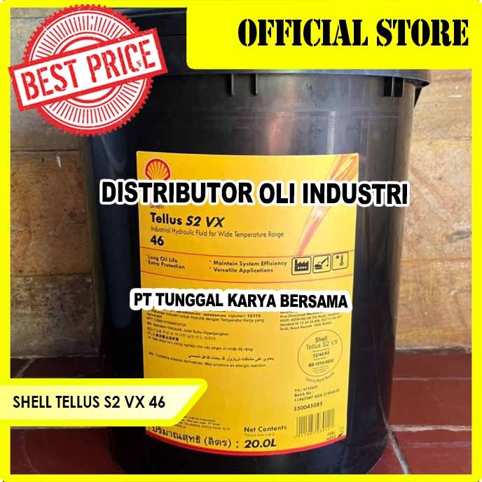Jual SHELL TELLUS S2 VX 46 ( Oli hidrolik VI tinggi - Ready Stock ...