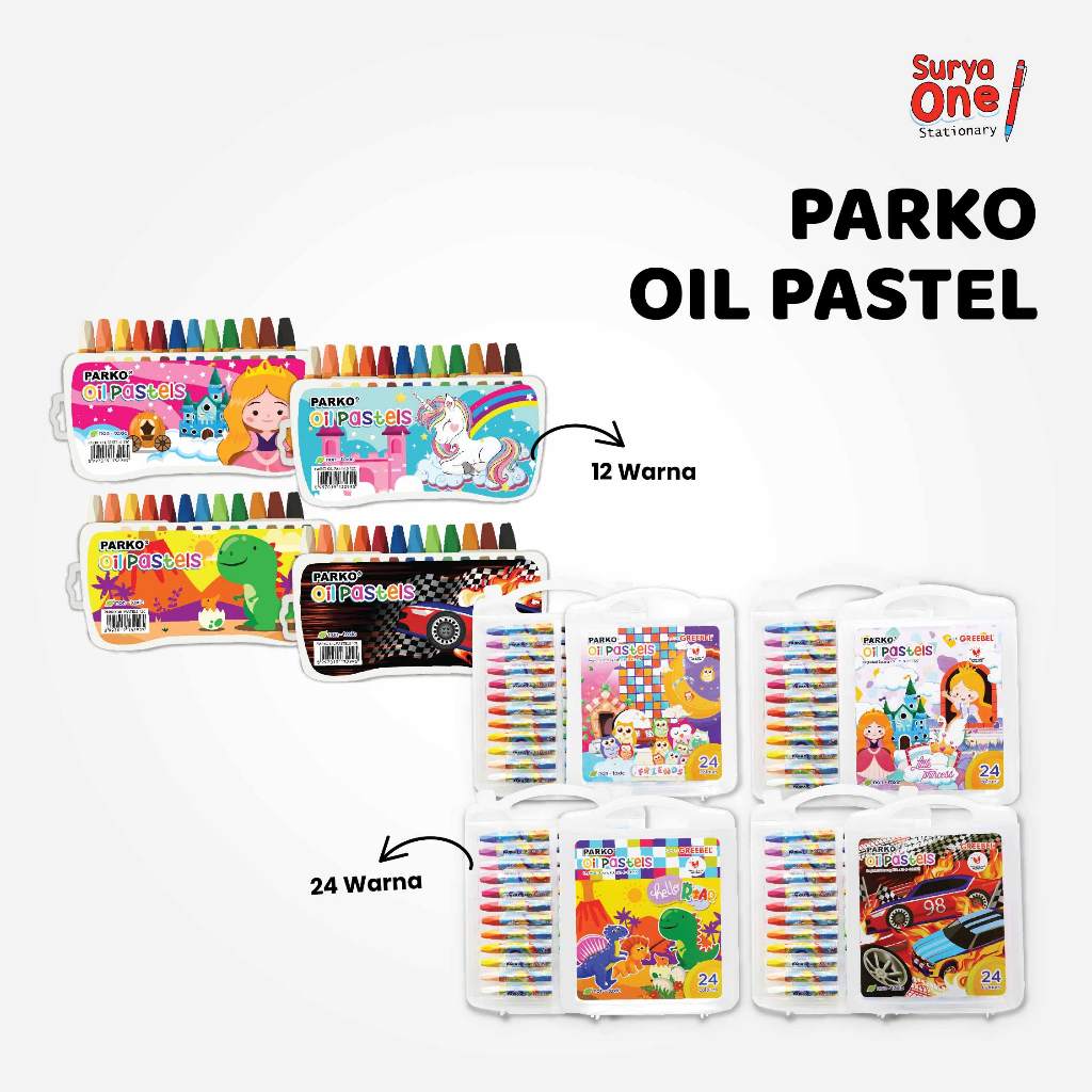 Jual PARKO Crayon Krayon 12 24 Warna / Crayon Oil Pastel / Crayon ...