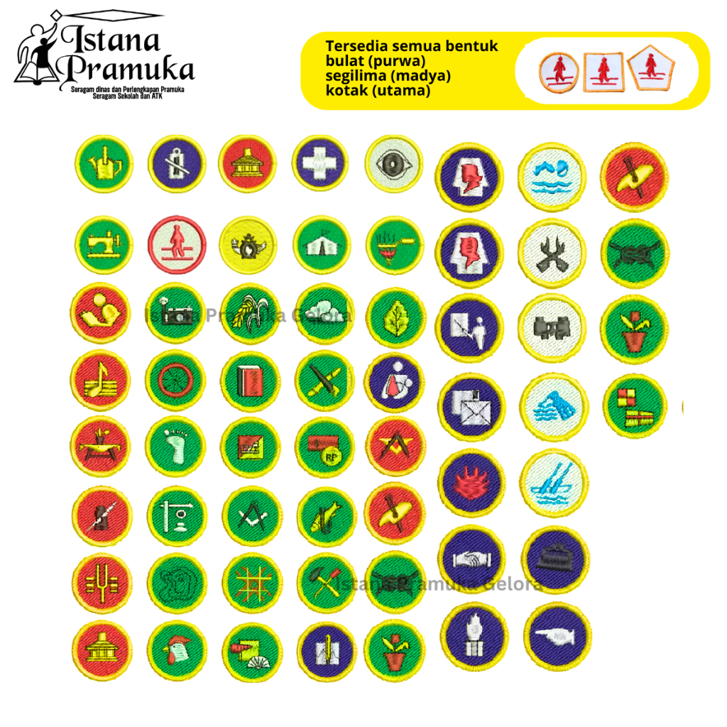 Jual Tanda Kecakapan Khusus (TKK) Pramuka Penegak Bordir - Bulat/Segilima/Kotak - Purwa/Madya ...