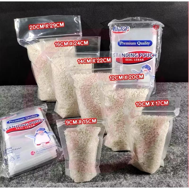 Jual Plastik Standing Pouch semua ukuran ISI 50 9x15 , 10x17 , 12x20 ...
