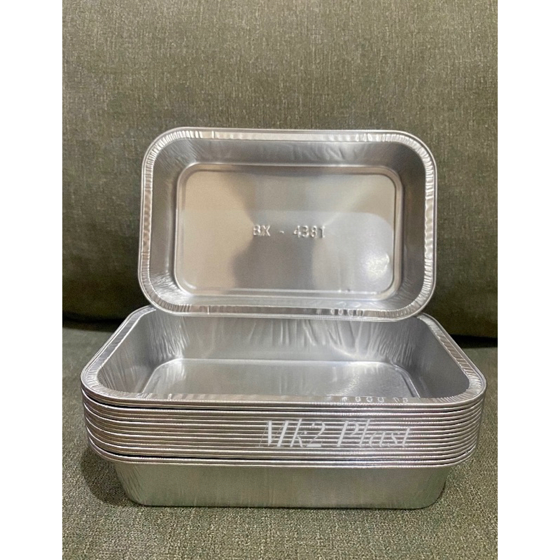Jual Aluminium Tray BX 4381 / BX 4381 Tutup Alu / Tray Mentai Rice / Cup Makaroni / Tray ...