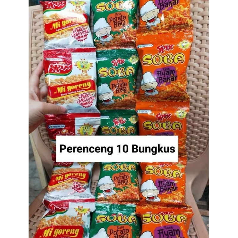 Jual Spix Soba Mie Kremes Aneka Rasa – 1 Renceng Isi 10 Bungkus Cemilan ...
