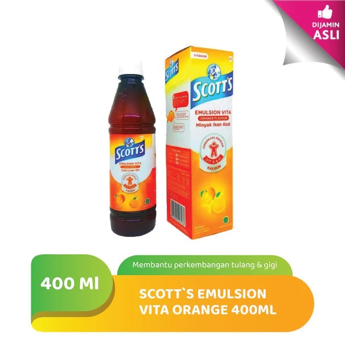 Jual SCOTT EMULSION 400ml / Scott's Vitamin 400ml dengan Omega 3 ...