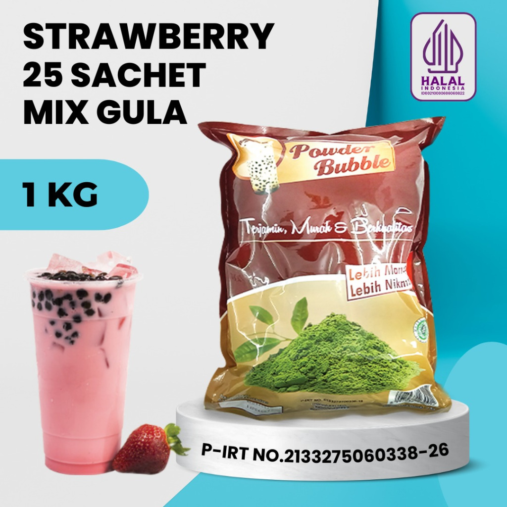 Jual Powder STRAWBERRY 1 KG - Bubuk Minuman Rasa Stroberi - Bubuk Buah ...