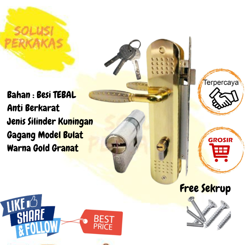 Jual Kunci Pintu Rumah Besar / Handle pintu Babet Stainless besar ...
