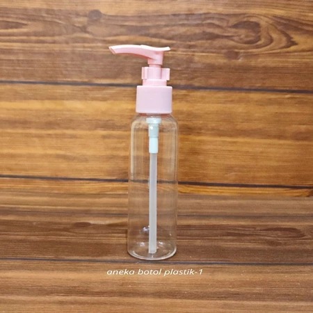Jual BOTOL PUMP 100ML RF NATURAL FROSTED TUTUP PUMP CLIP VARIAN WARNA / BOTOL PUMP 100ML ...