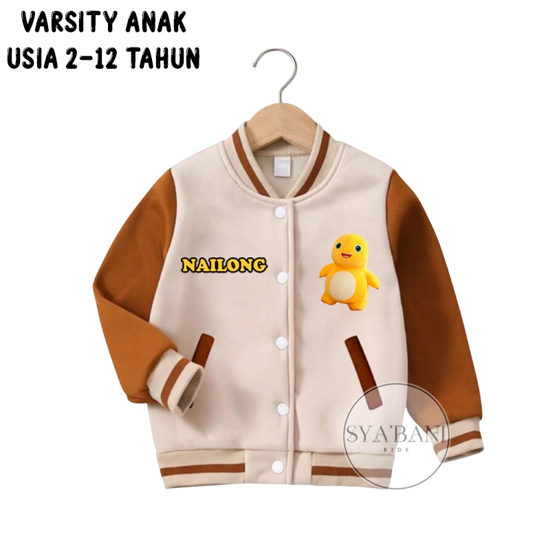 Jual Varsity Jacket Baseball Anak NAILONG KUNING Laki Laki Perempuan ...