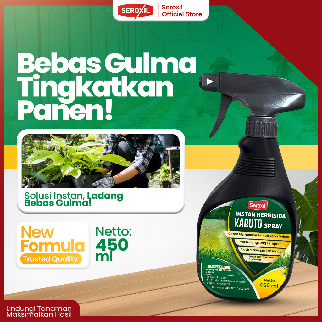 Jual Kabuto Cairan Pembasmi Rumput Liar Gulma Semprot Instan 450ml ...