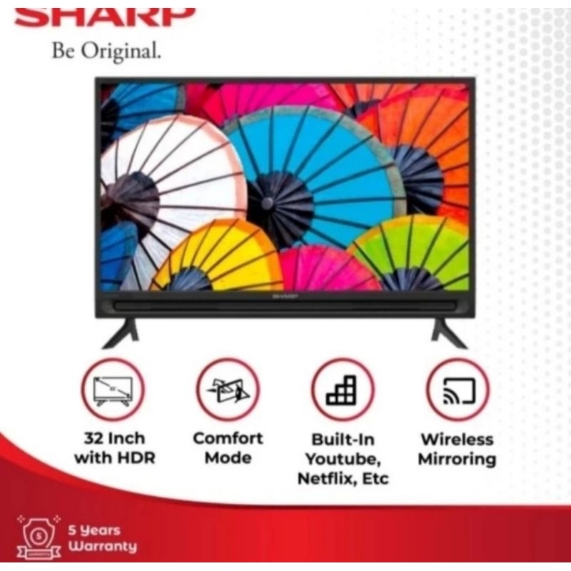 Jual TV LED SHARP 32 INCH SMART TV 32T2 C32DF1 | Shopee Indonesia