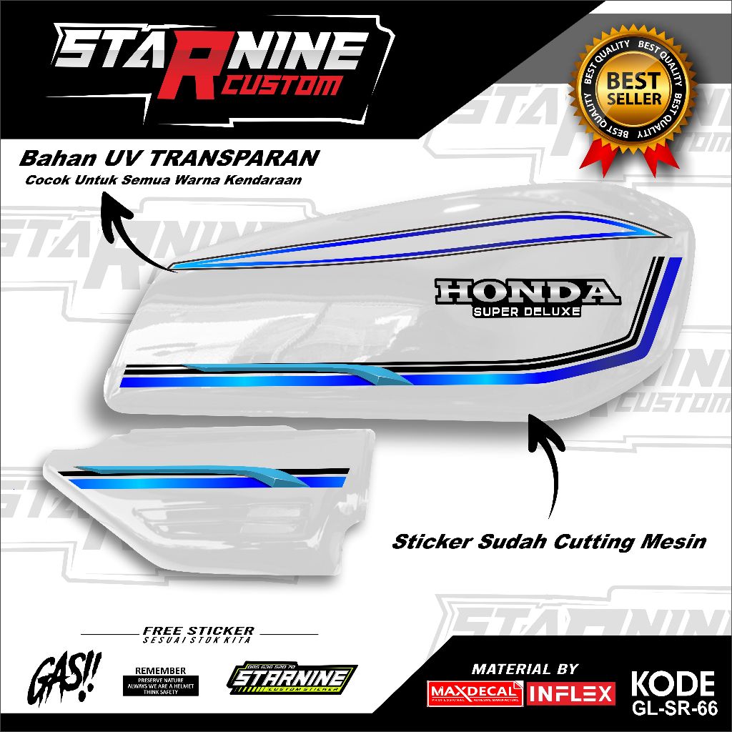 Jual Striping GL 100 sticker GL 100 minimalis kode GL-SR-66 | Shopee ...
