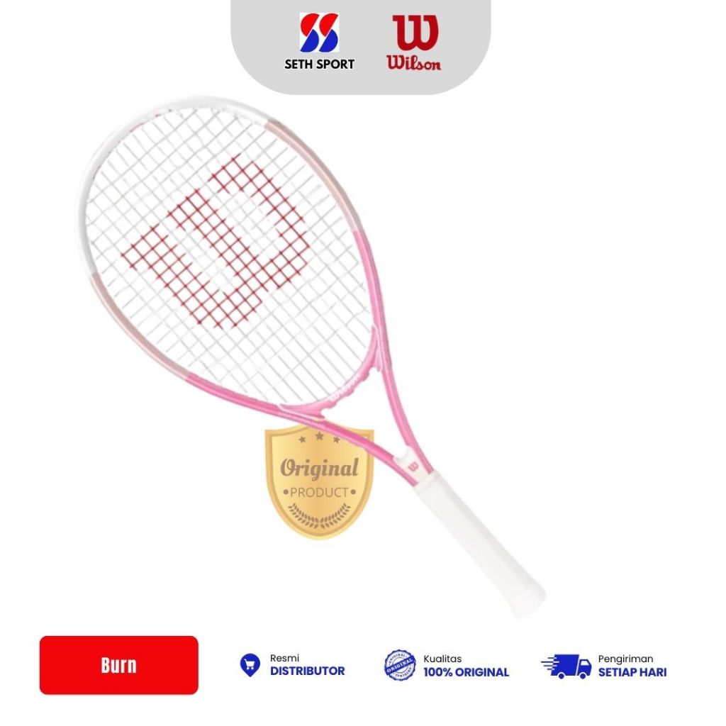 Jual Raket Tennis Wilson Burn Original - Pink | Shopee Indonesia