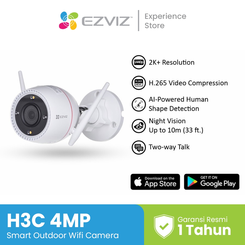 Jual Ezviz H3c 4MP 2K+ Wifi Smart Home IP Camera CCTV Outdoor | Shopee Indonesia