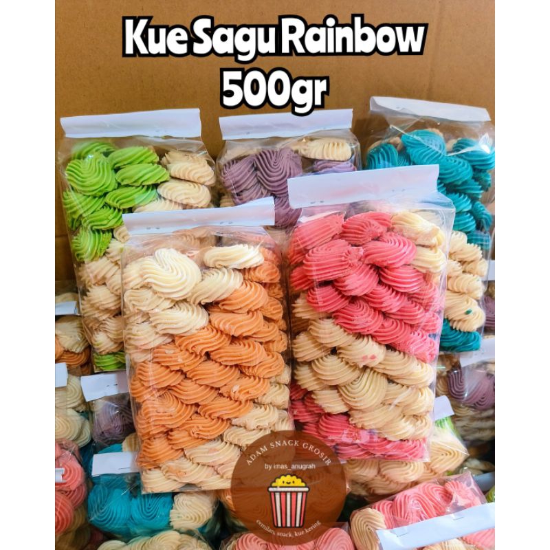 Jual KUE SAGU RAINBOW/ KUE ACI WARNA / KUE SAGU/500GR | Shopee Indonesia