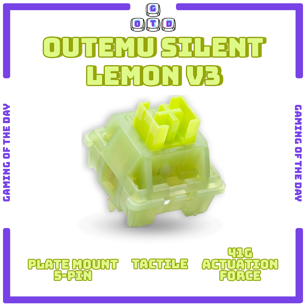 Jual OUTEMU Lemon | Lime V3 Switch Silent Tactile 5 pin PCB mount Factory Lubed Mechanical ...