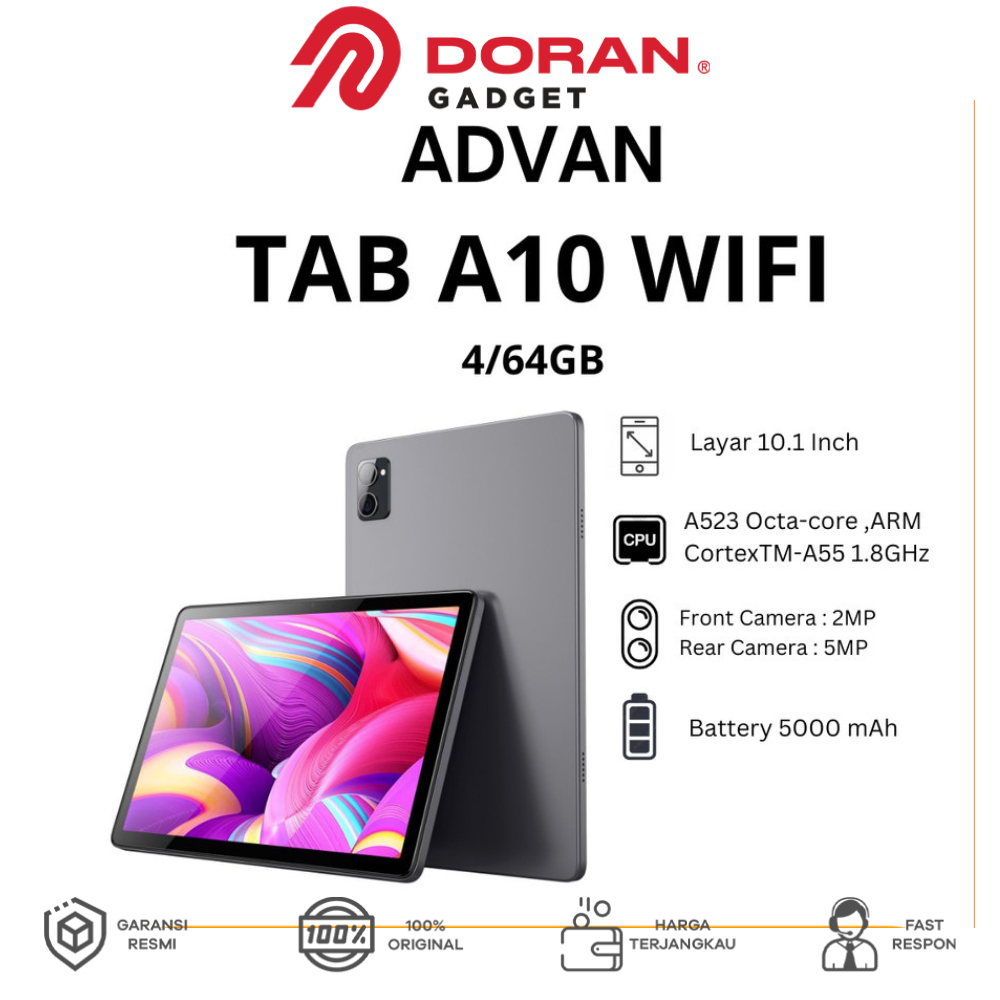 Jual Advan Tab A10 WIFI 4GB/64GB 10.1'' IPS Screen Tablet 5000mAh ...