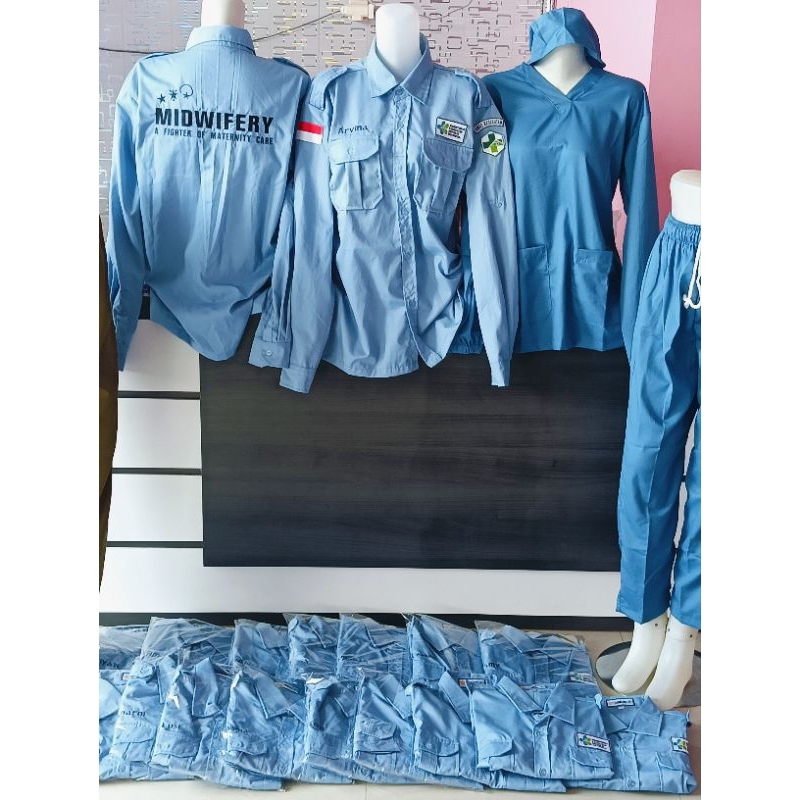 Jual [ Biru Prabowo] kemeja PDH polos kemeja pdl polos kemeja tactical ...