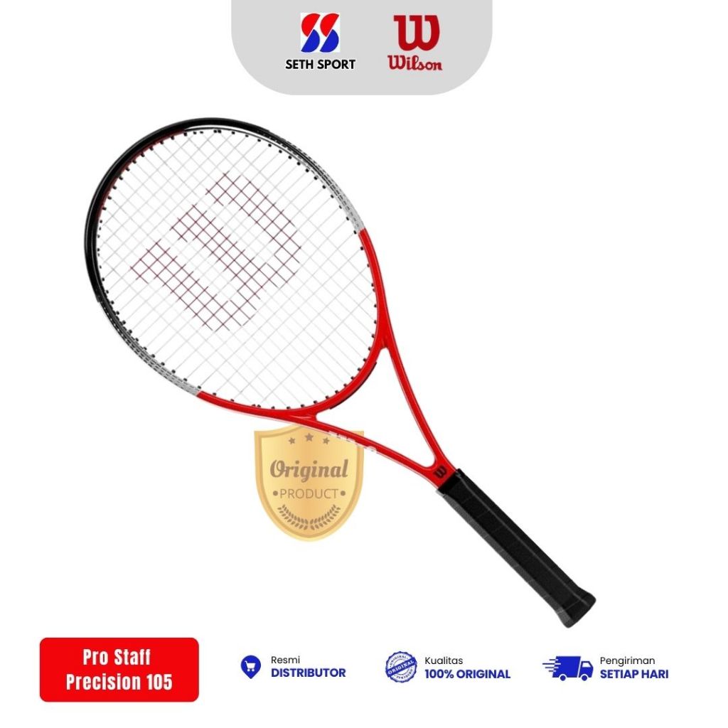 Jual Raket Tennis Wilson Pro Staff Precision 105 Original - Red ...