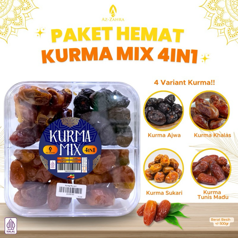 Jual PAKET HEMAT KURMA MIX 4IN1 4 varian kurma premium dalam 1 kemasan ...