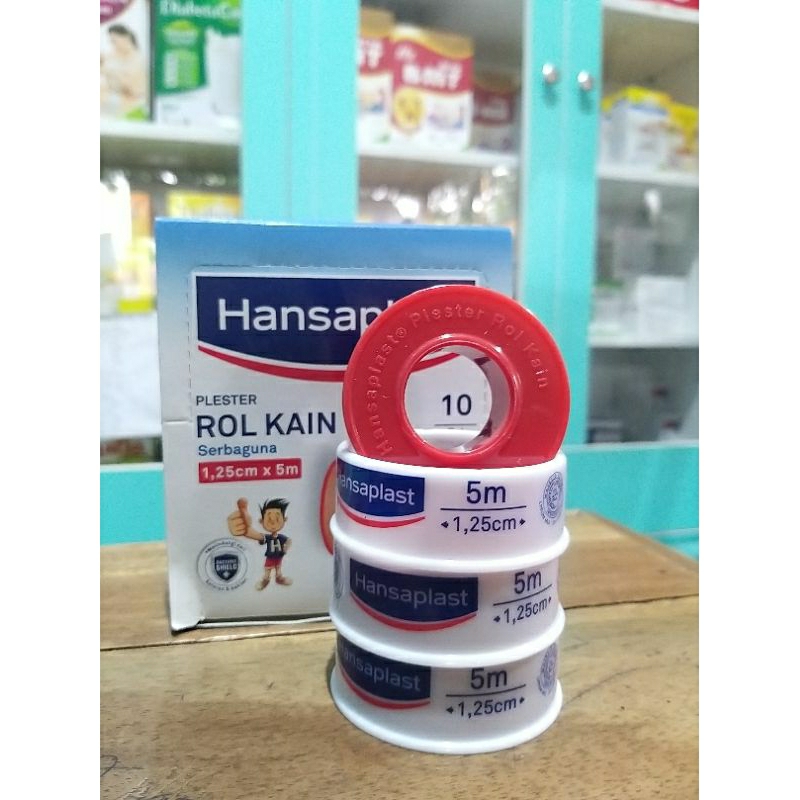 Jual HANSAPLAST ROLL BESAR 1,25cm x 5m | plester kain luka | hansaplas ...