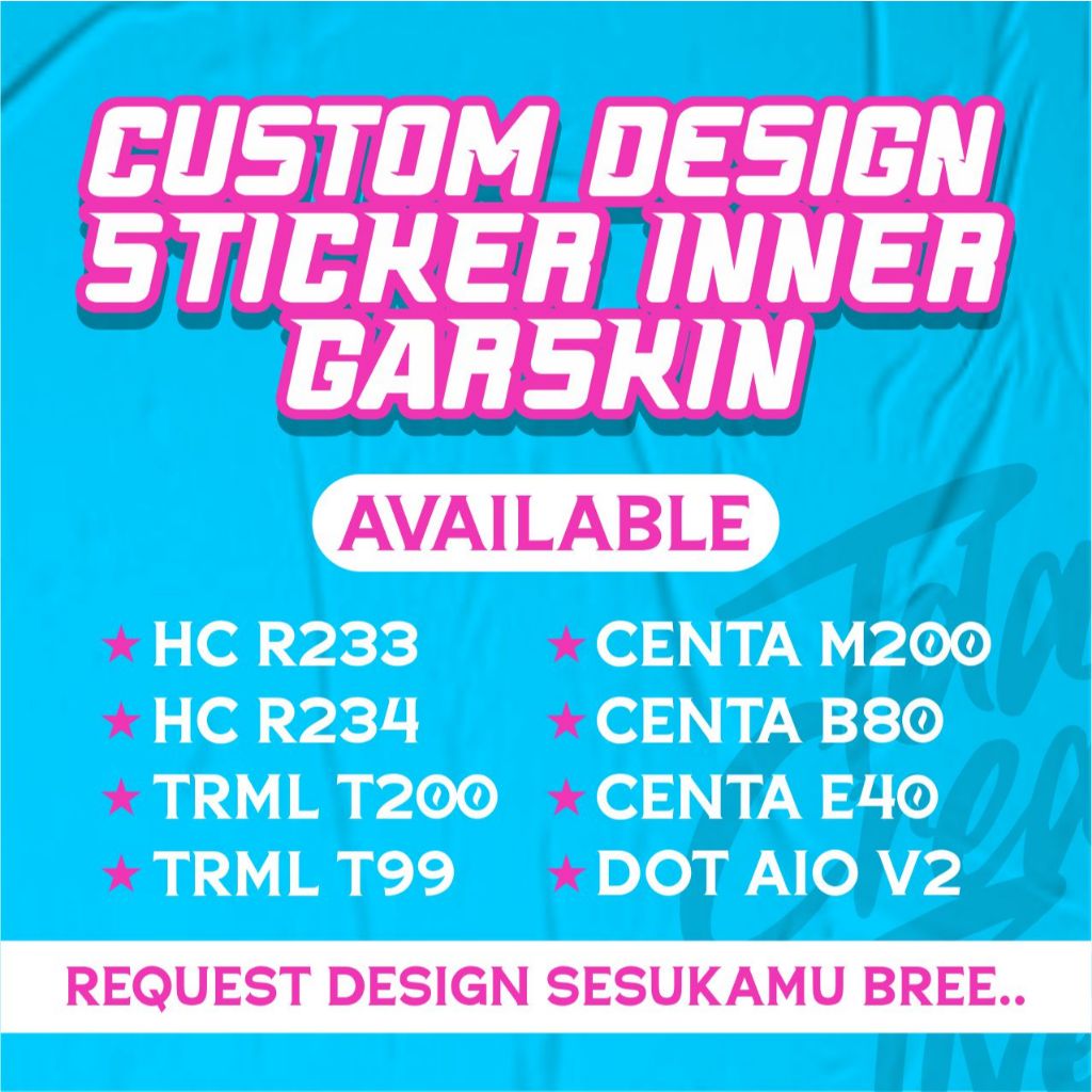 Jual sticker dekorasi custom desain sendiri, custom skin sticker ...