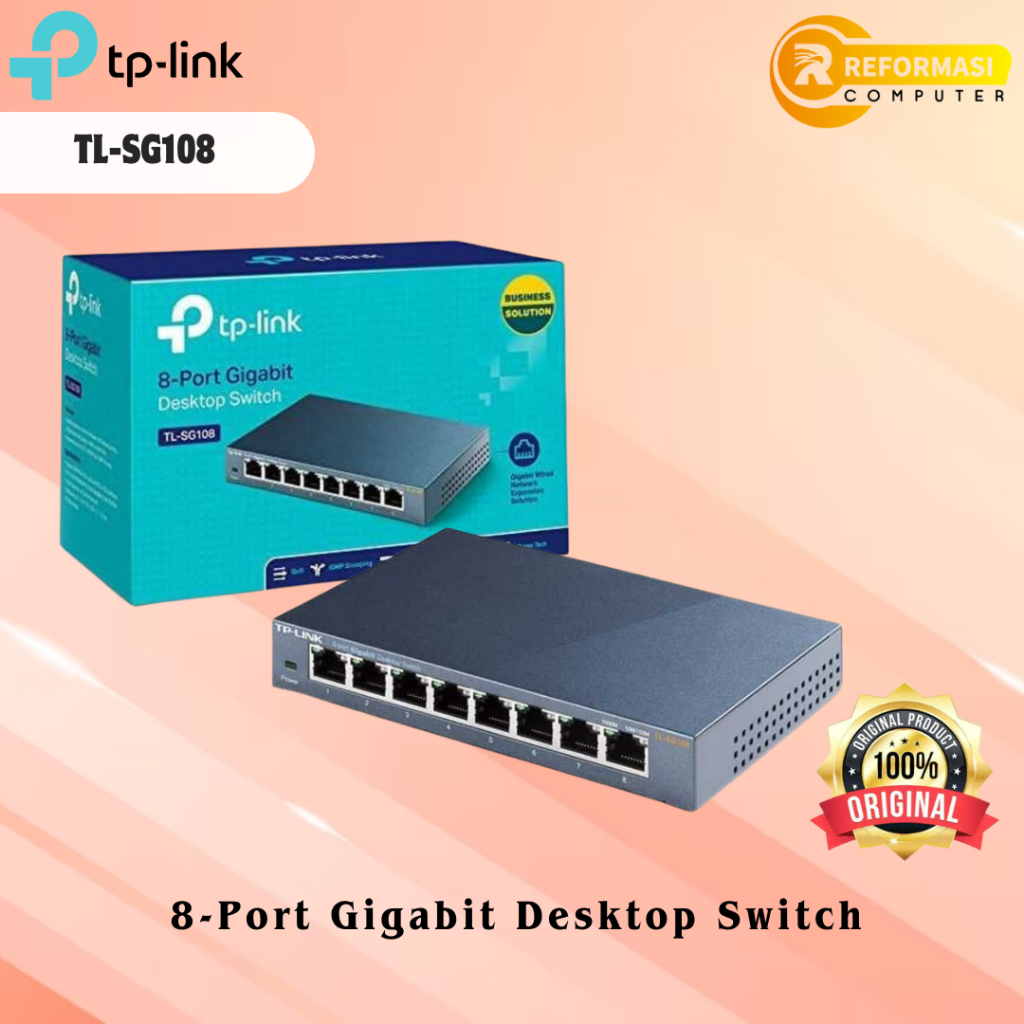 Jual TP-LINK 8-Port Gigabit Desktop Switch - TL-SG108 PROMO | Shopee ...