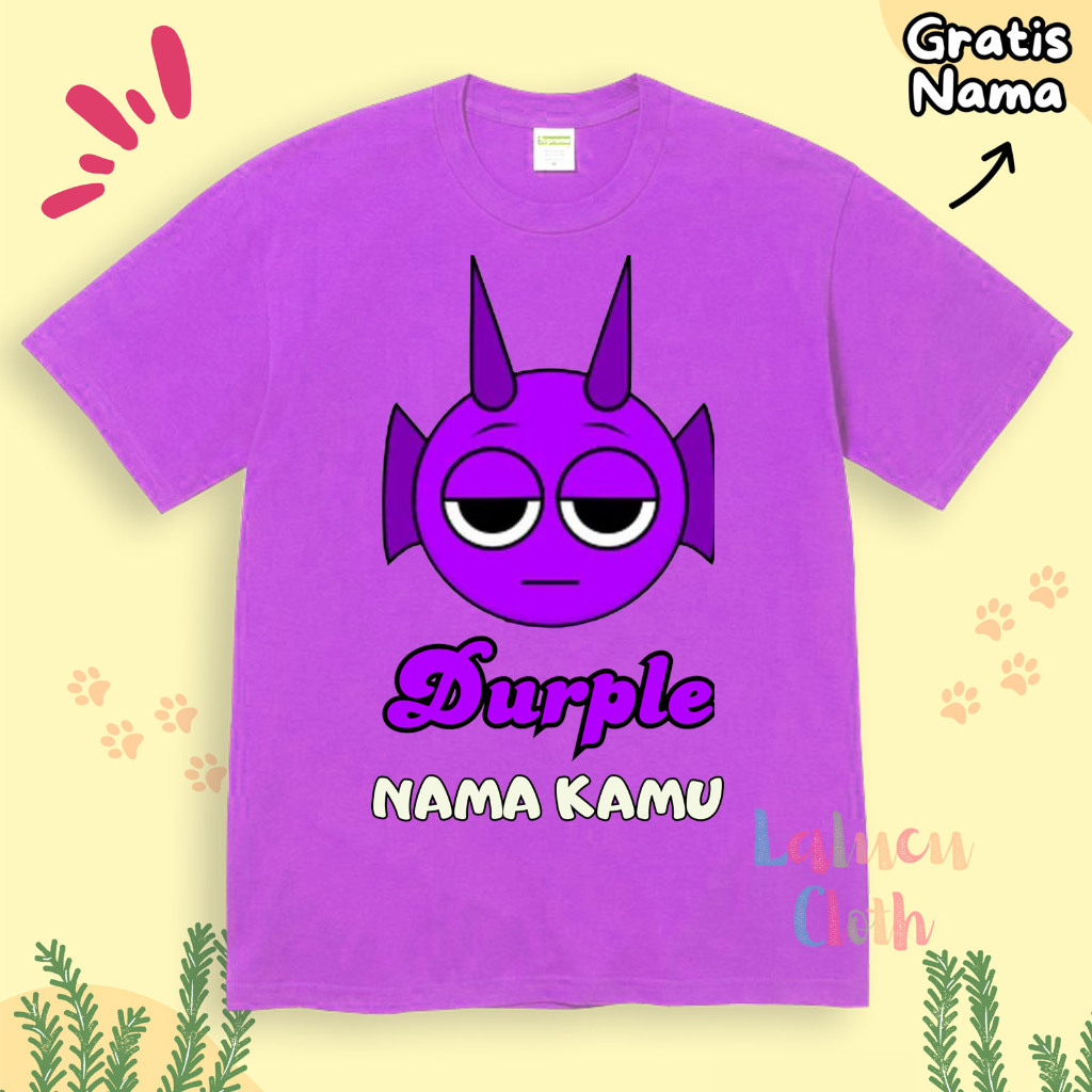 Jual KAOS ANAK SPRUNKI INCREDIBOX DURPLE / BAJU ANAK SPRUNKI TERBARU ...