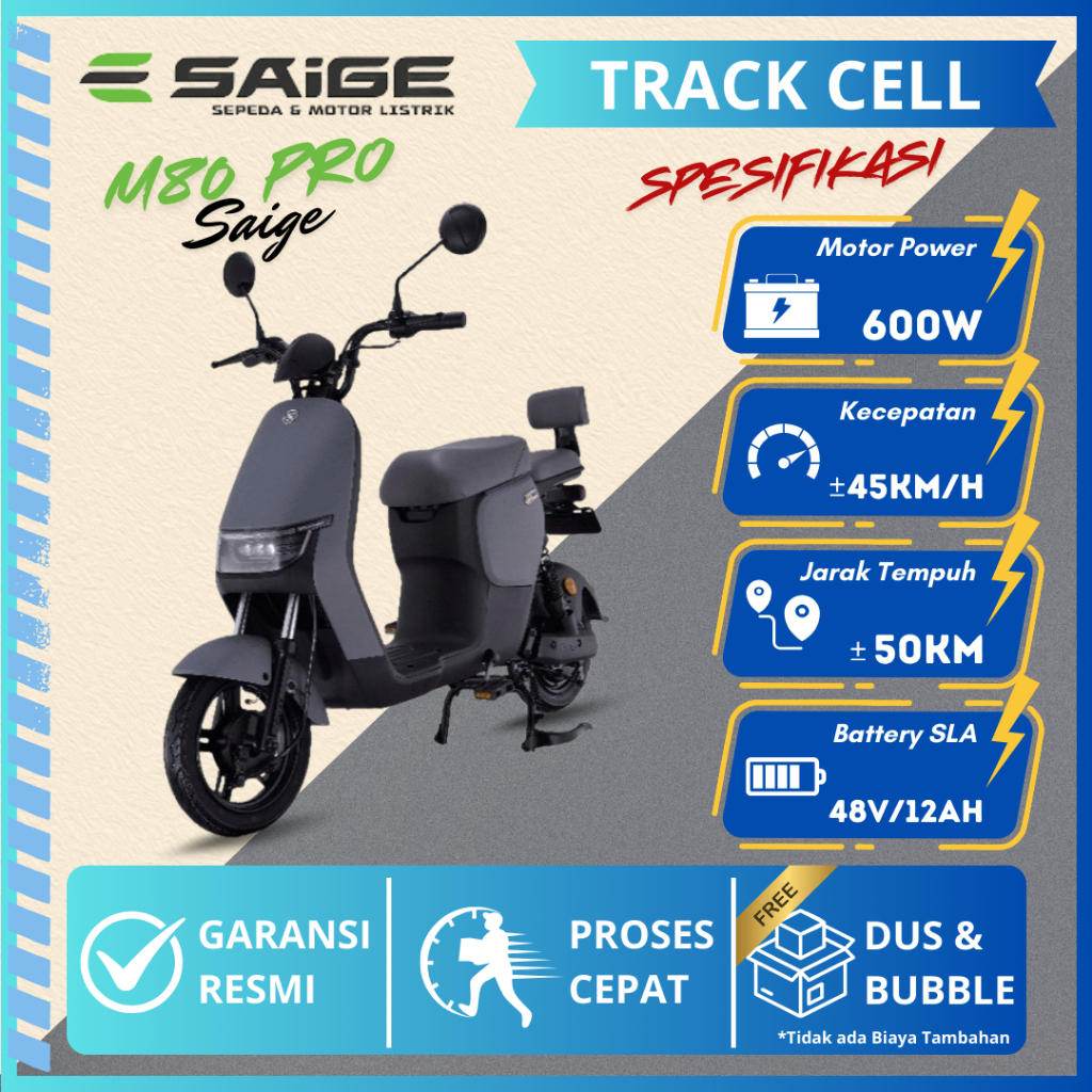 Jual Sepeda Listrik SAIGE M80 PRO NFC 600W 48v12Ah Garansi Resmi Saige ...