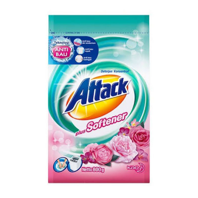 Jual *NEW MURAH ATTACK PLUS SOFTENER DETERGEN BUBUK KONSENTRAT 750 / 800 GRAM ANTI NODA | Shopee ...