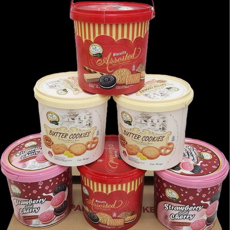 Jual ( 1 Dus / 6 Timba ) Denex Biskuit Timba Butter Cookies / Assorted ...