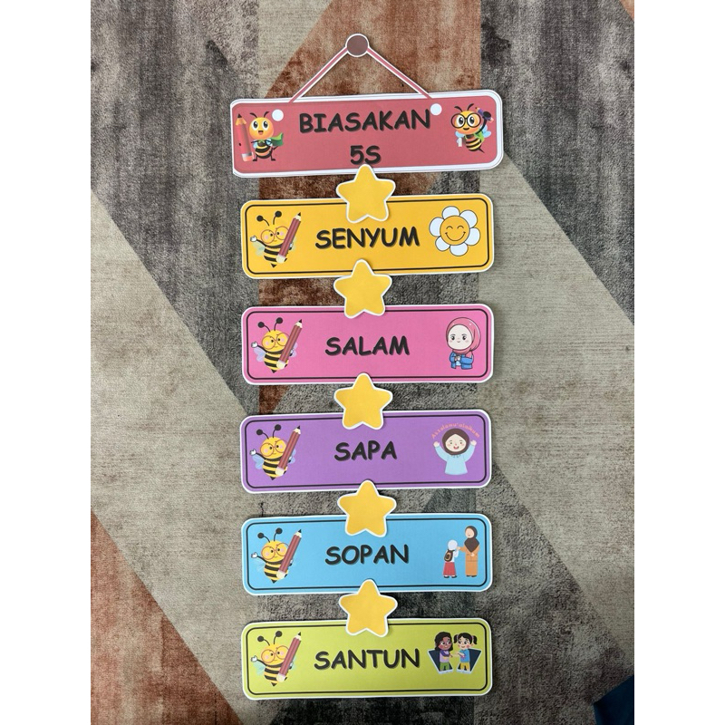 Jual Hiasan Kelas Biasakan 5S | Shopee Indonesia