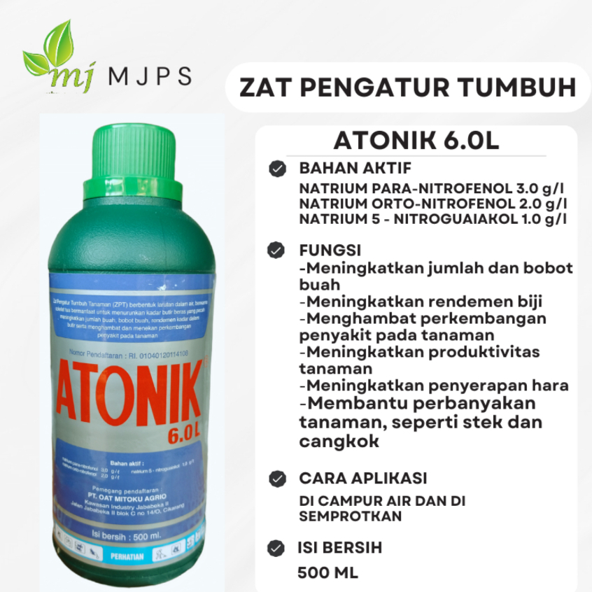 Jual ZPT ATONIK 6.0 L ZAT PENGATUR TUMBUH TANAMAN ISI 500 ml | Shopee ...