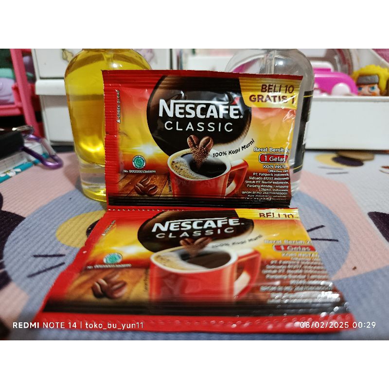 Jual Nescafe classic rencengan 10pcs / kopi hitam/ kopi murni | Shopee ...