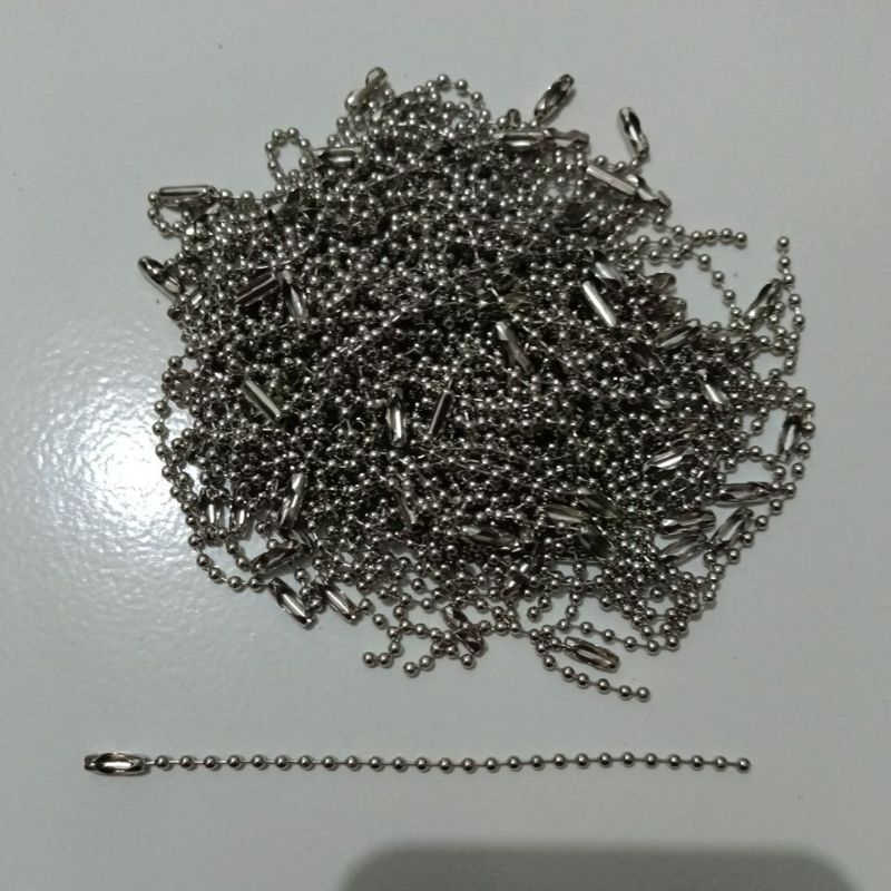Jual [ -/+100 pcs] Hang Tag Tali Rantai Pelor Biji Lada/ Tali Rantai ...