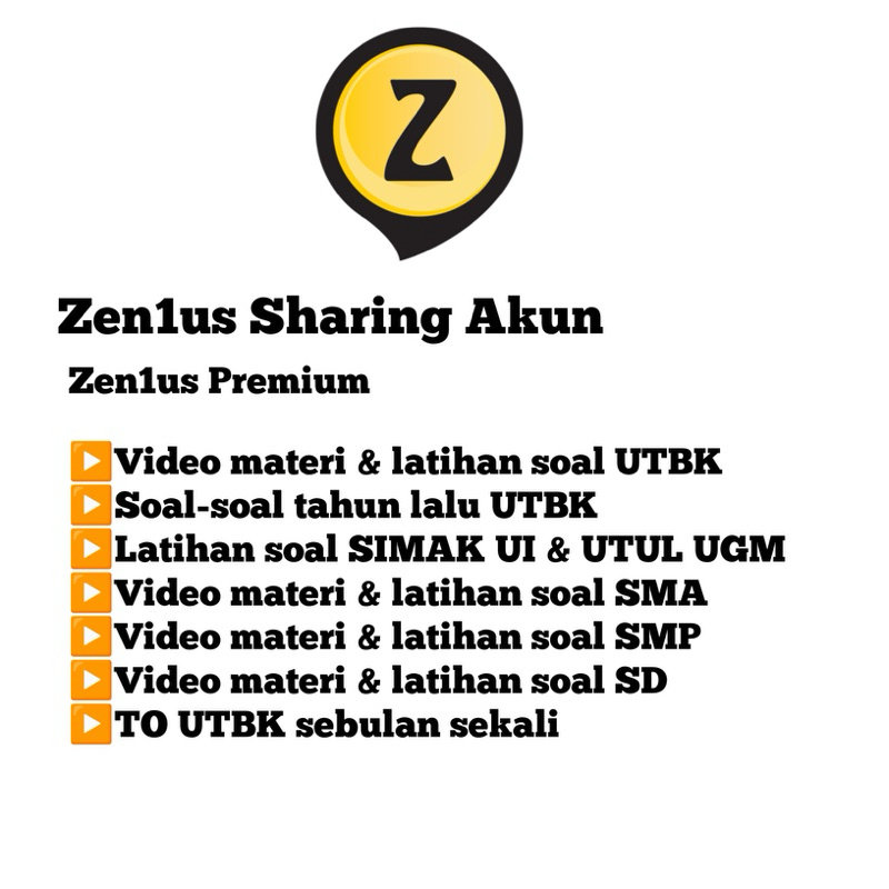 Jual Zenius Sharing Premium UTBK 2025/2026 | Shopee Indonesia