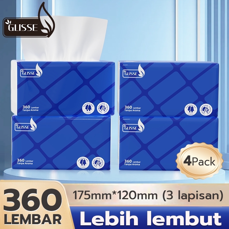 Jual [PAKET 4/12/16/20 PCS]Glisse Tisu tissue 360 SHEETS 3ply PROMO ...