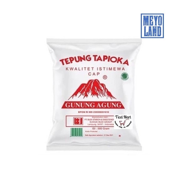 Jual Tepung Tapioka Sagu Kemasan Cap Gunung Agung 500gr 500 gr | Shopee ...
