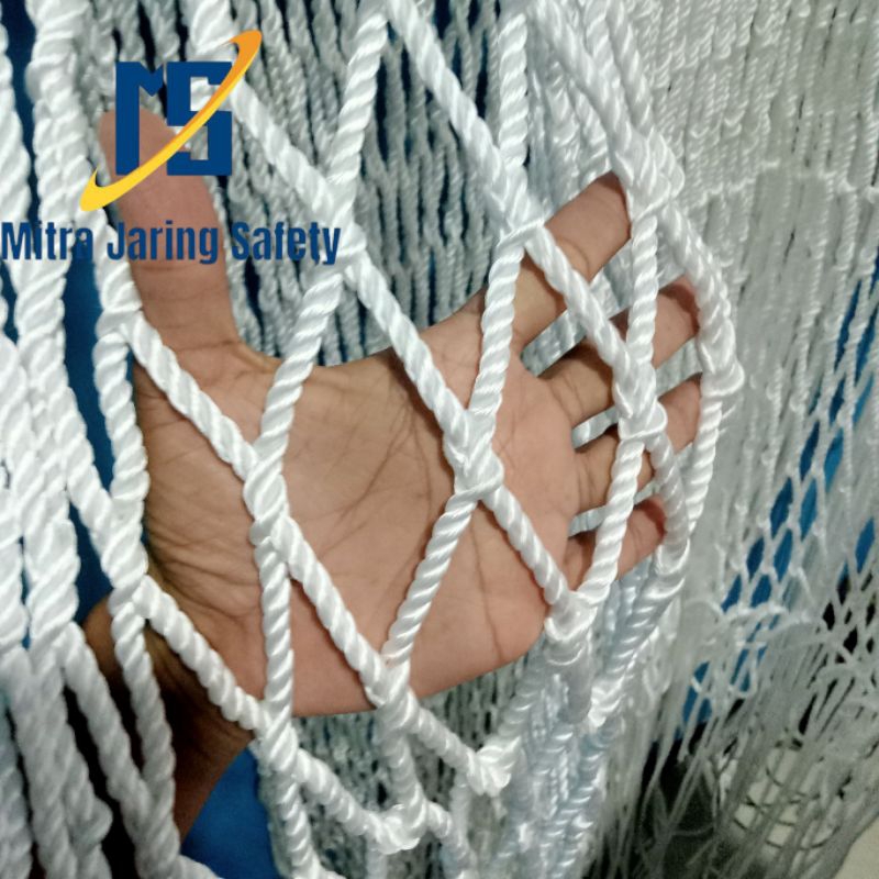 Jual jaring safety net jaring pengaman gedung proyek nilon 6mm lubang ...