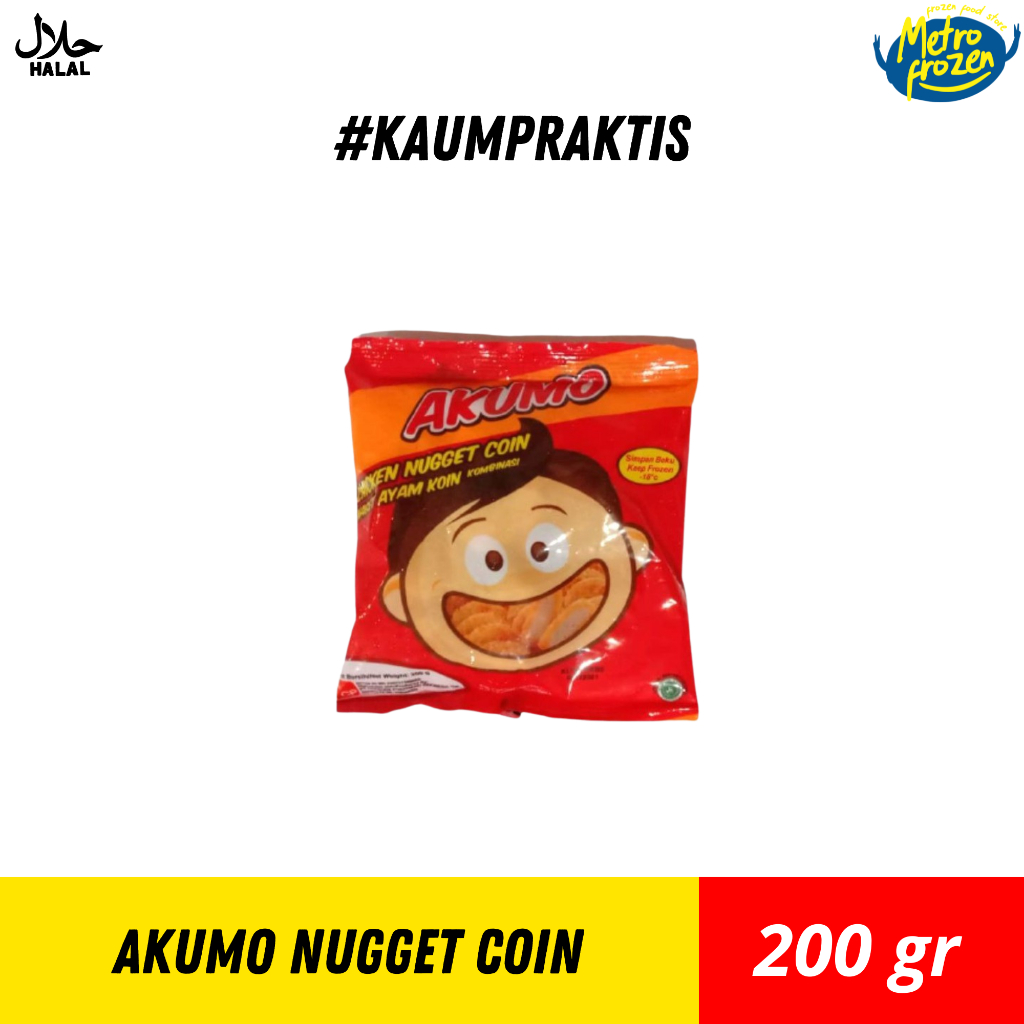 Jual AKUMO Nugget Ayam Coin 200gr // akumo nuget ayam 200gr // nuget ...