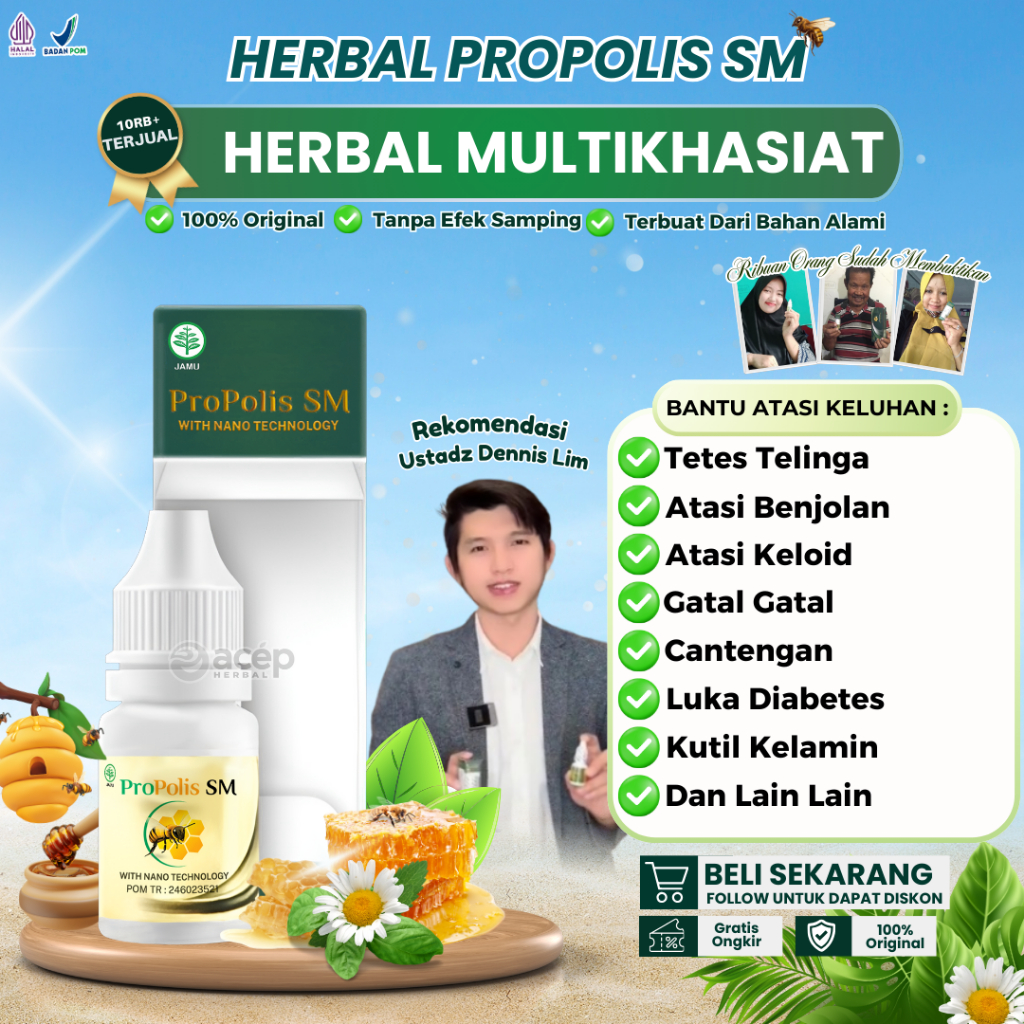 Jual Propolis SM Brazilian Herbal Multikhasiat Asli 100% Original With ...