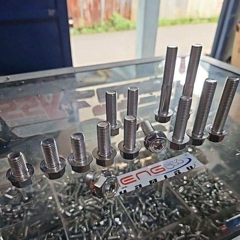 Jual baut stainless 2kunci m10 drat 14 original heng thailand | Shopee Indonesia