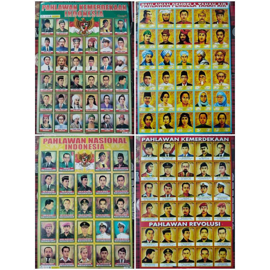 Jual POSTER KARTON PAHLAWAN NASIONAL KEMERDEKAAN | Shopee Indonesia