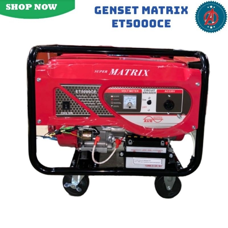 Jual Mesin Genset Super Matrix ET 5000 CE ( 2500 Watt, 1 Phase ...