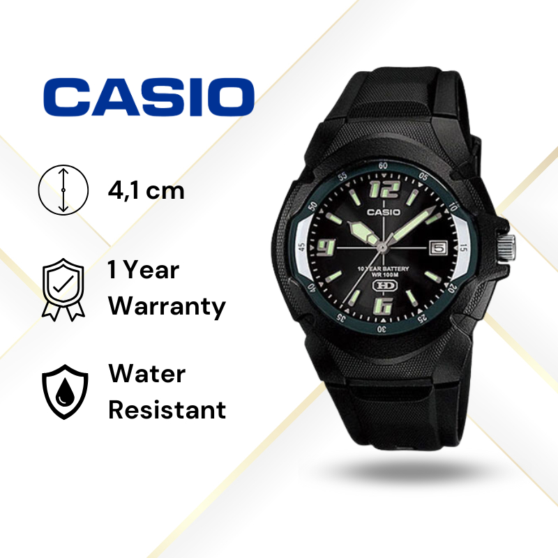 Jual JAM TANGAN CASIO MW-600F-2A ORIGINAL - MW600F HITAM BIRU CASIO ...