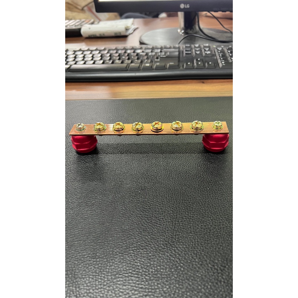 Jual Nol klem arde busbar tembaga merah 2 x 20 2x20 mm 8 baut | Shopee ...