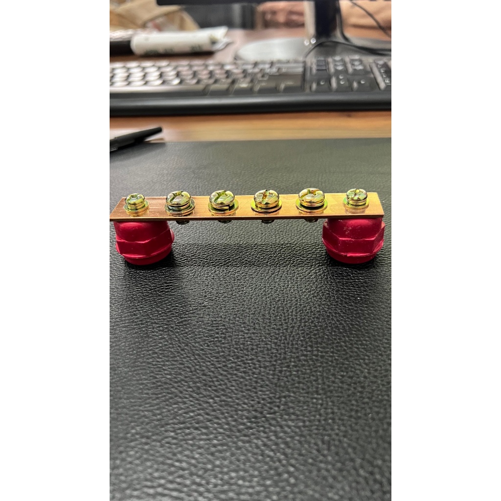 Jual Nol klem arde busbar tembaga merah 2 x 20 2x20 mm 6 baut | Shopee ...