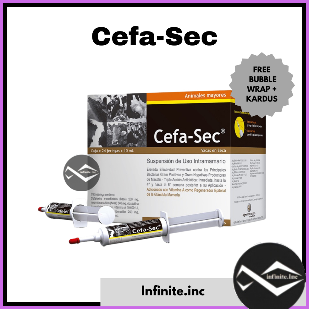 Jual Cefa-sec 10ml Obat Mastitis Masa kering Cefasec 10 ml mirip Depolac Cloxa Ben | Shopee ...