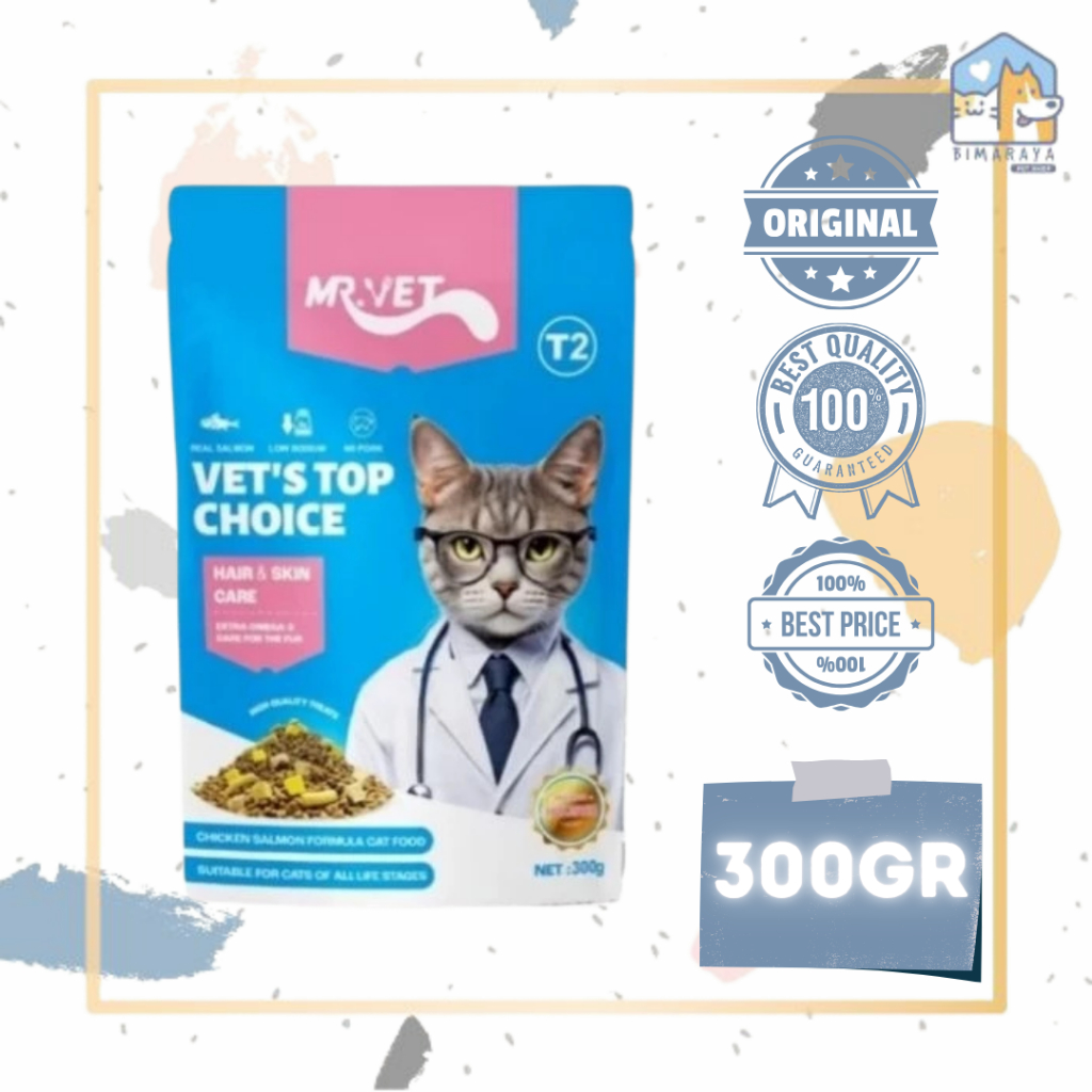 Jual MR. VET HAIR & SKIN CARE (T2) 300GR FRESHPACK // MAKANAN KUCING ...